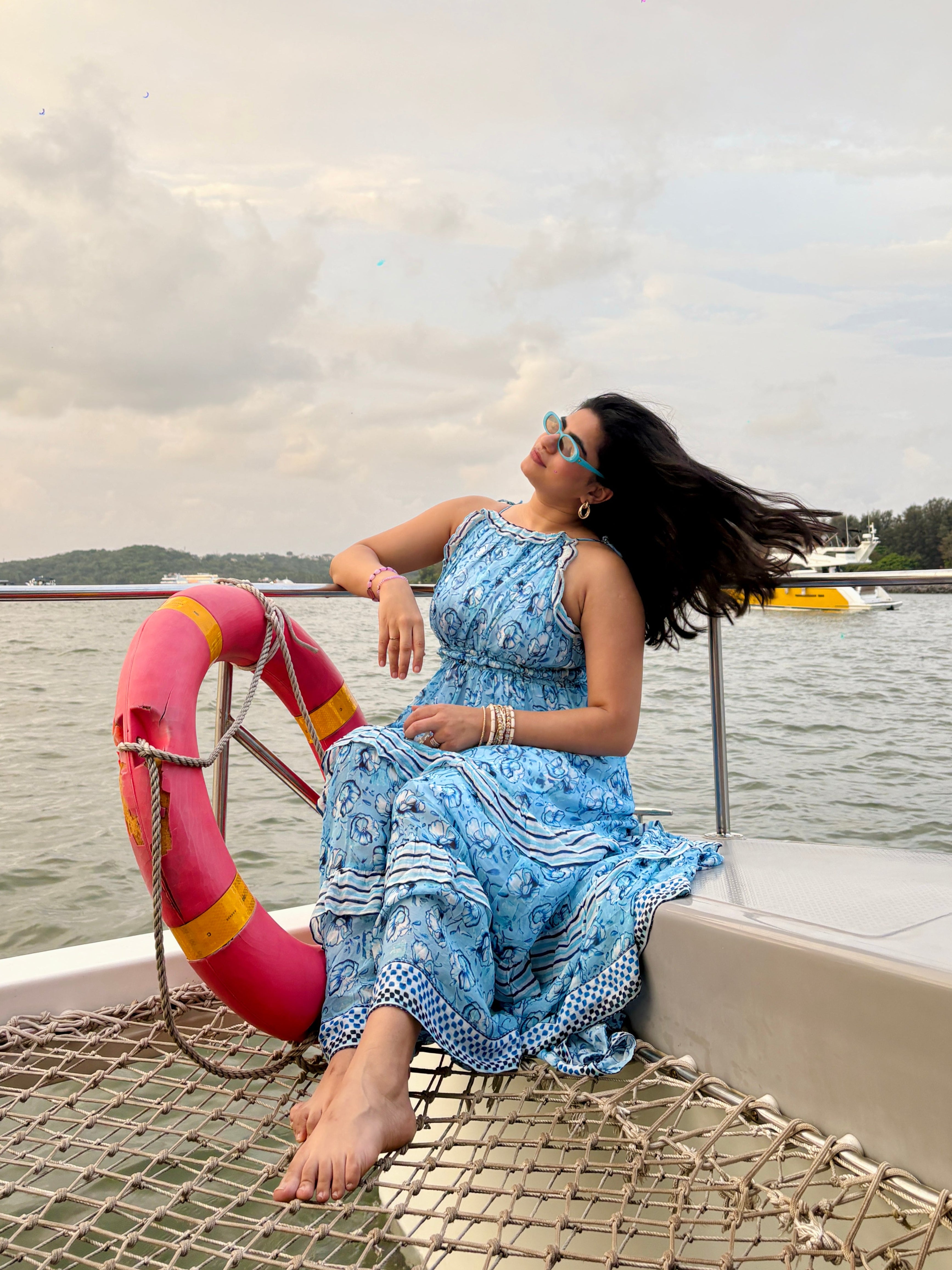 Shiveeka Nirula in our Laura Printed Dress – Style Island